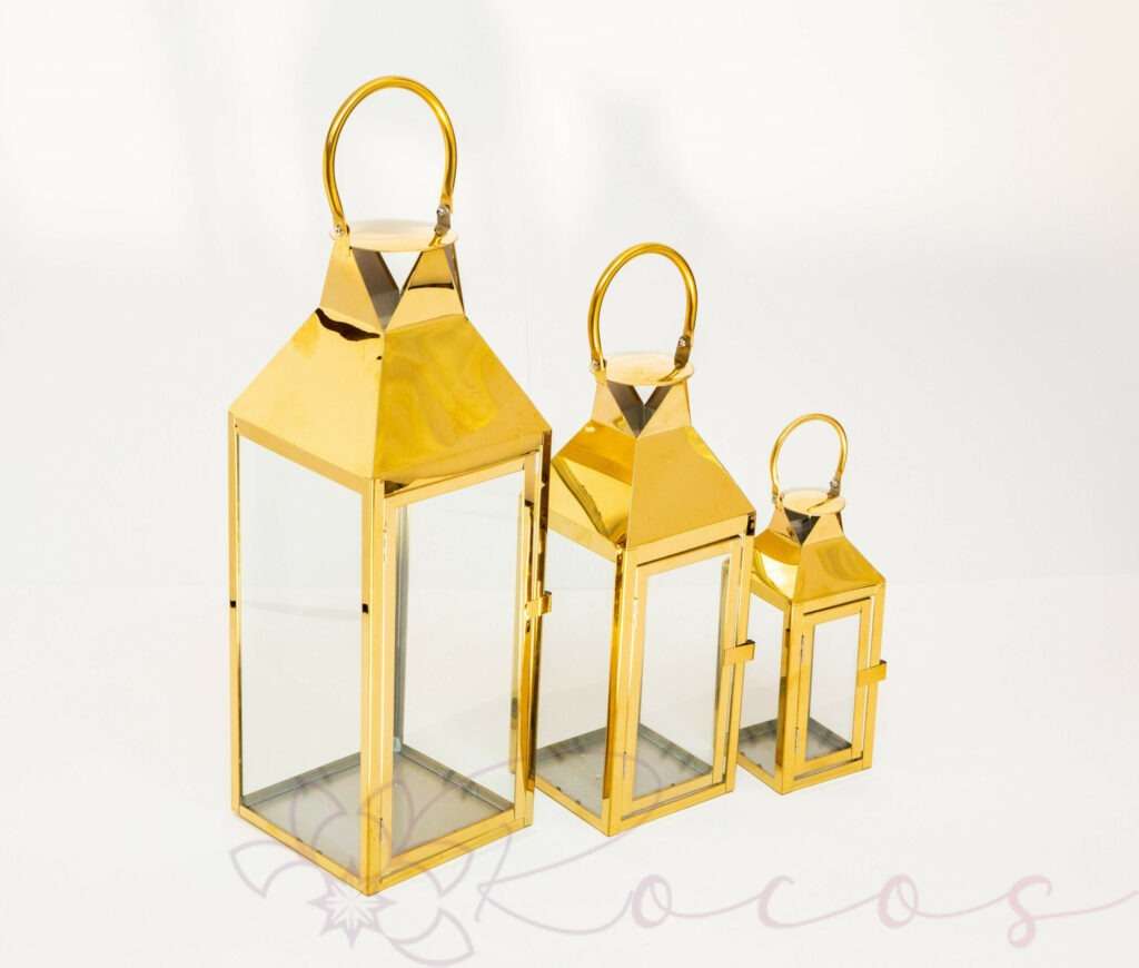 ROC 2 - Set 3 felinare metalice cu structura metalica si insertii de ...